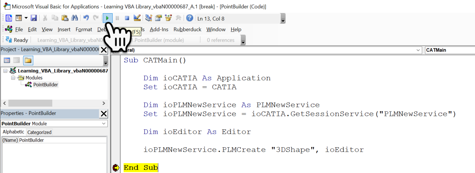 My First VBA Project For CATIA V6 – CatiaWidgets2023
