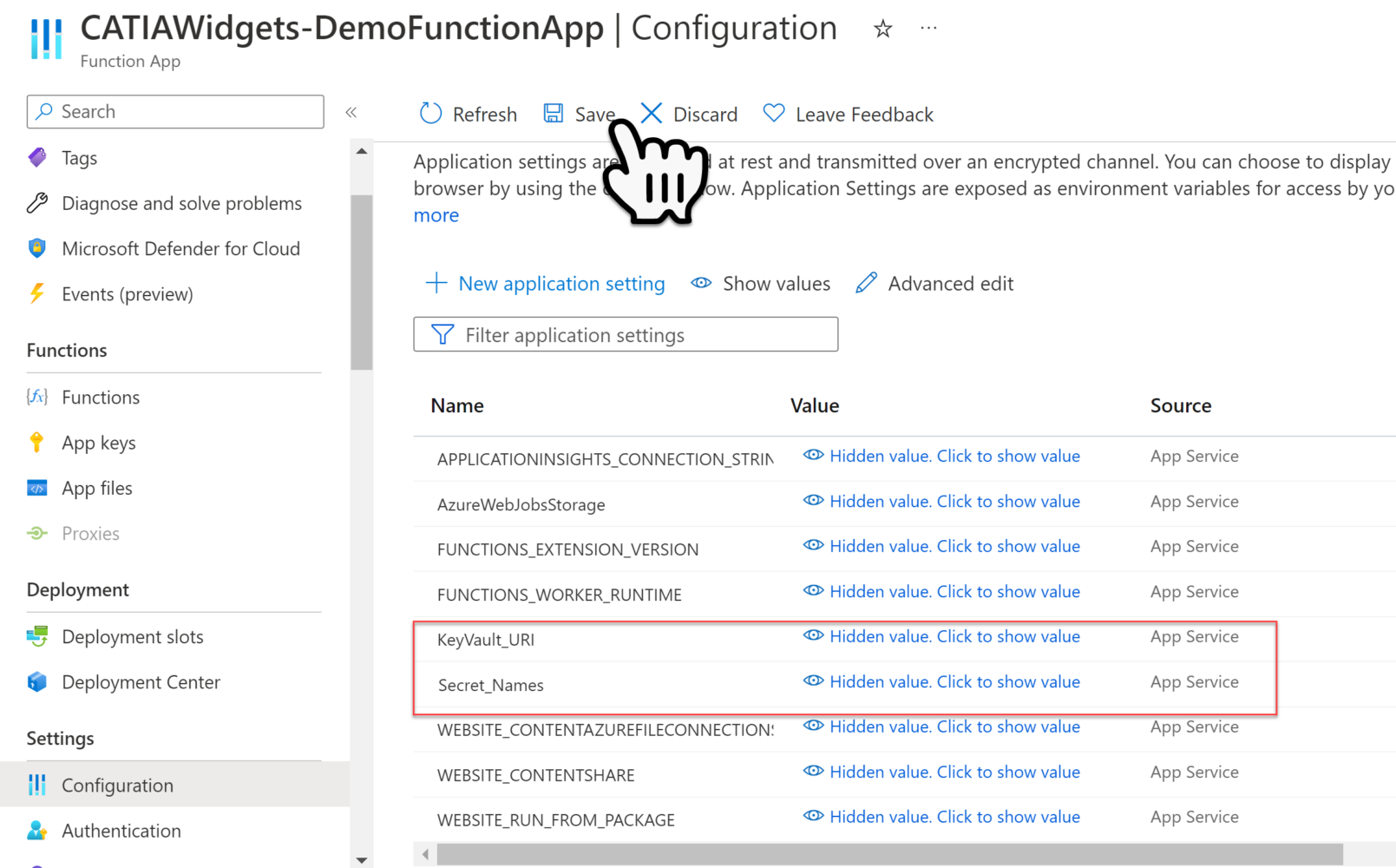 Securing App Settings With Azure Functions – CatiaWidgets2023