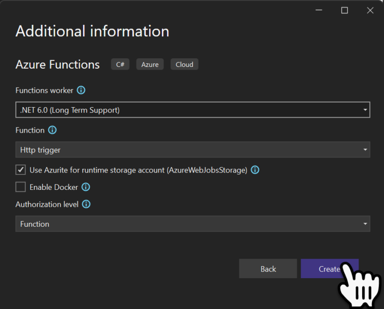 Creating an Azure Function With Visual Studio – CatiaWidgets2023
