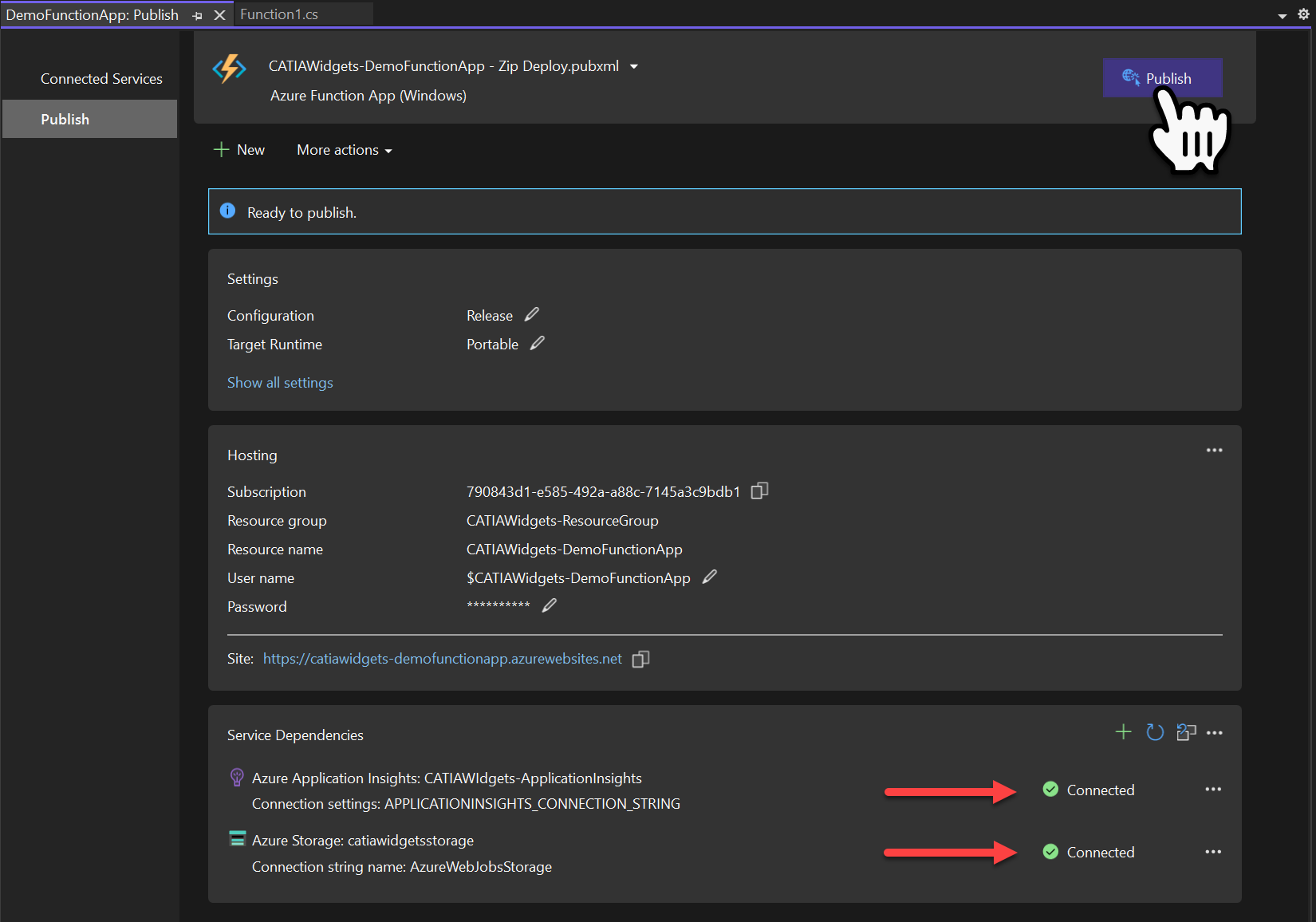 Creating an Azure Function With Visual Studio – CatiaWidgets2023