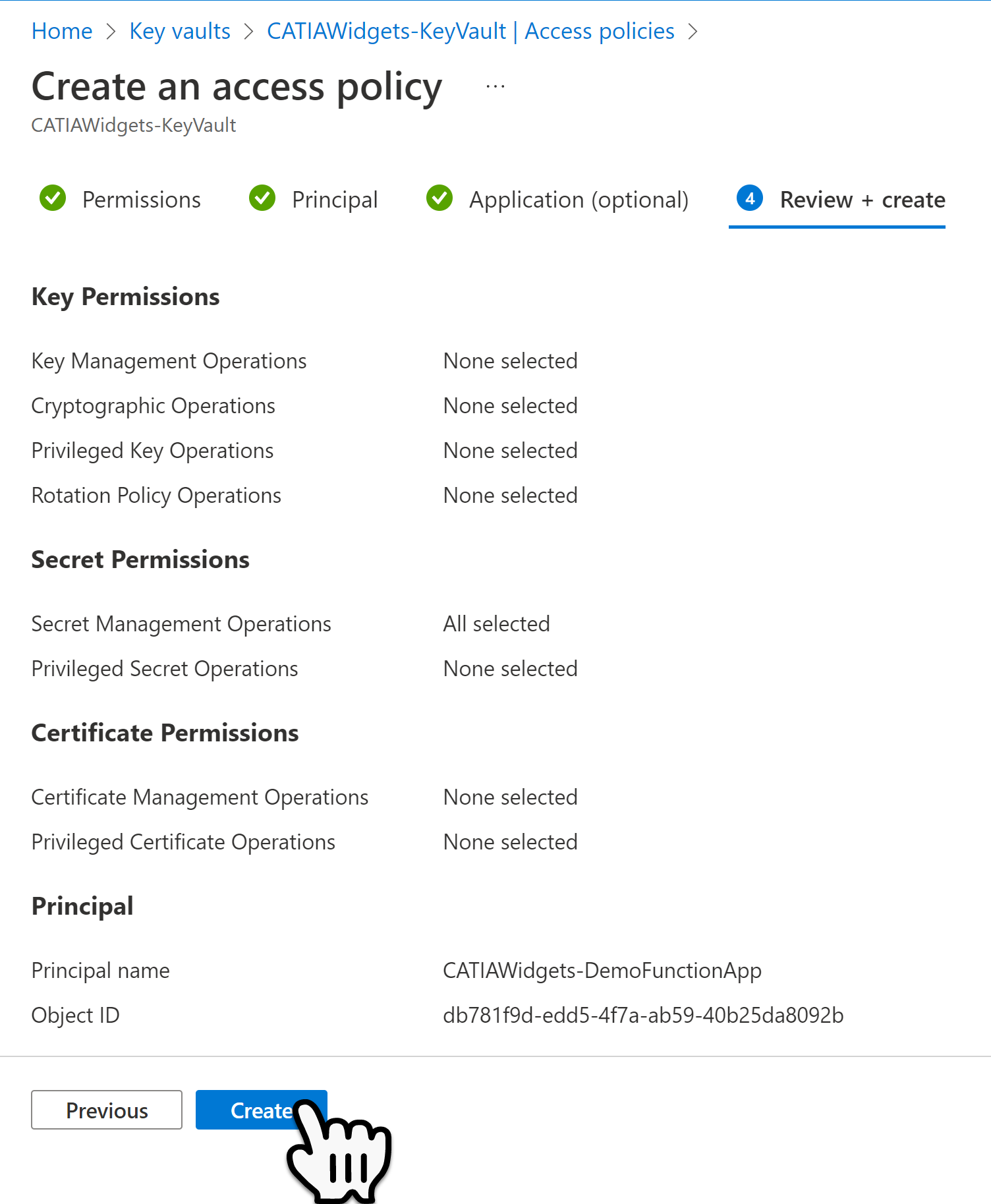Retrieving an Azure Key Vault Secret – CatiaWidgets2023