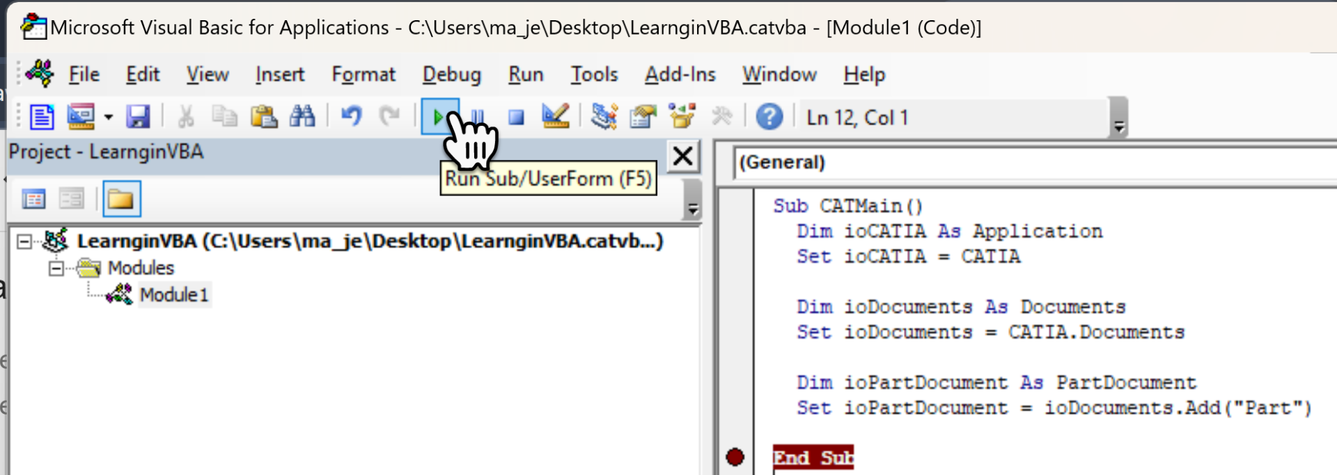 VBA CATIA Part Design – HybridShapeFactory – CatiaWidgets2023