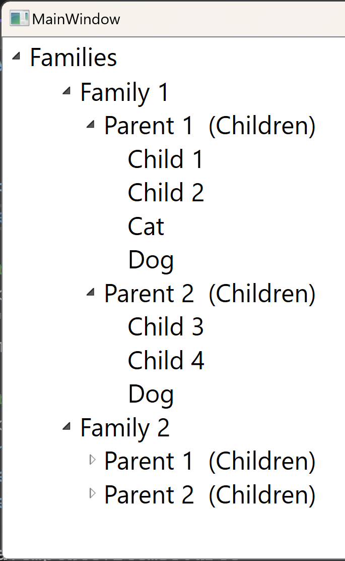 C# Tree View With Multi-Type Binding – CatiaWidgets2023